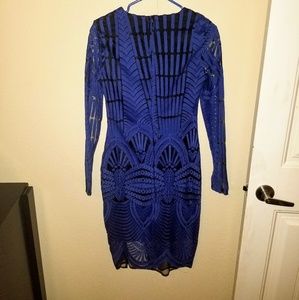 Lavish Alice | Dresses | Lavish Alice Royal Blue Embroidered Midi Dress ...